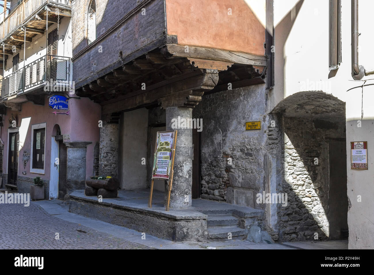 Medieval building of Bussoleno Stock Photo - Alamy