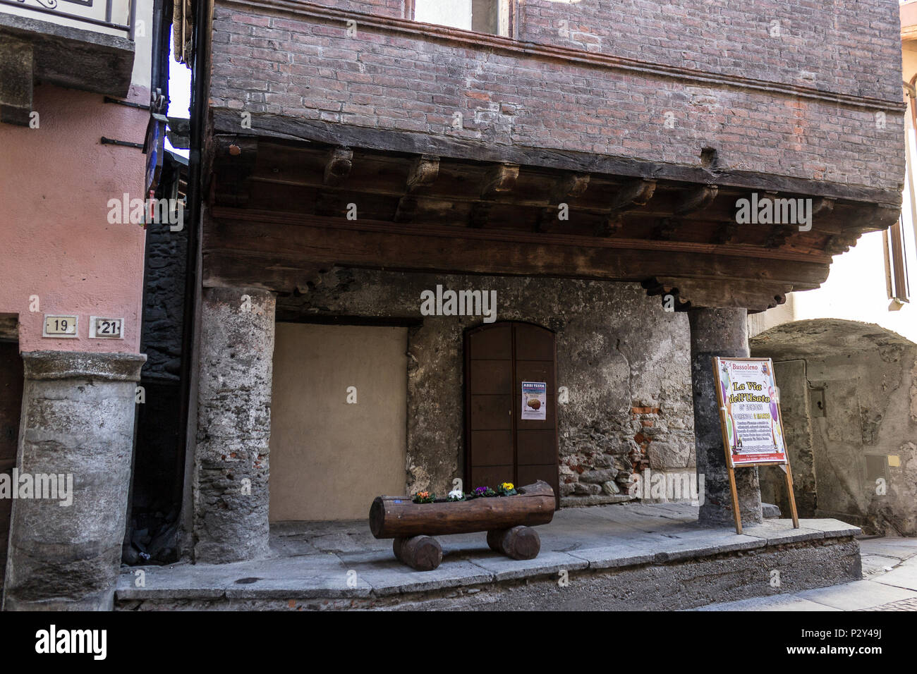 Medieval building of Bussoleno Stock Photo - Alamy