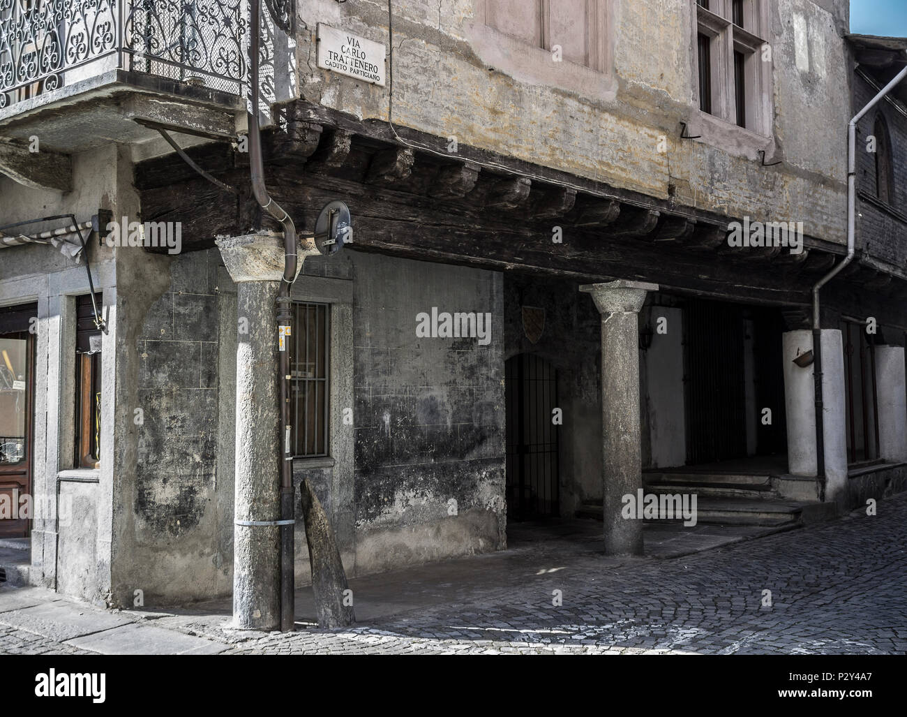 Medieval building of Bussoleno Stock Photo - Alamy