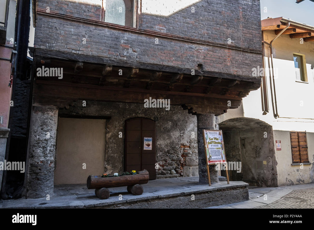 Medieval building of Bussoleno Stock Photo - Alamy