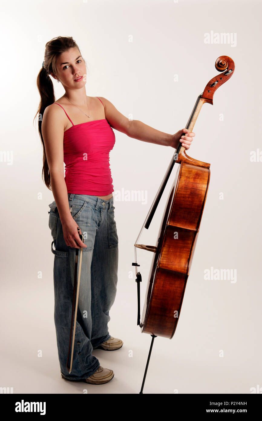 Holding a bow cello hi-res stock photography and images - Alamy
