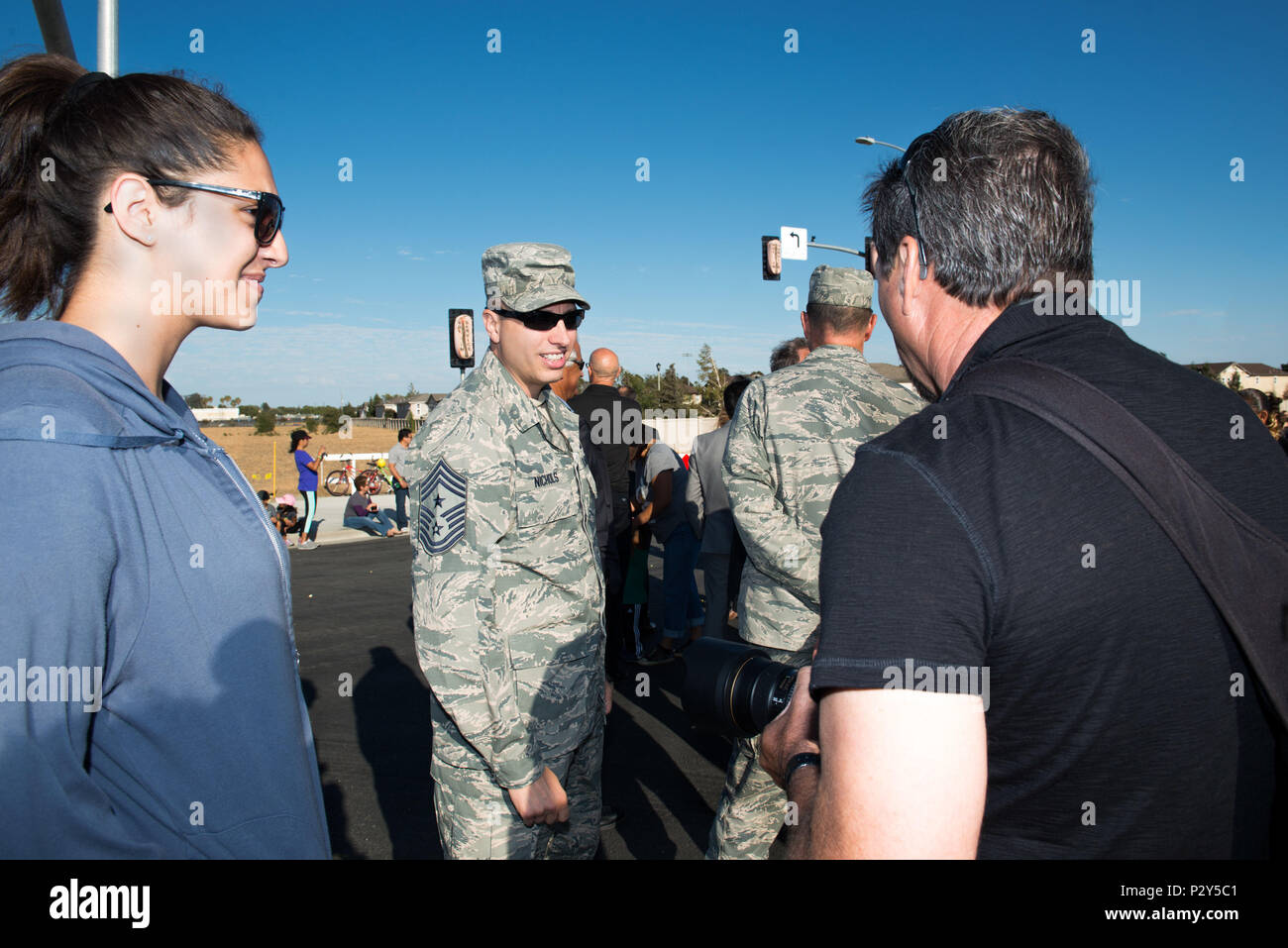 Air force major speaks to media hi-res stock photography and images - Alamy