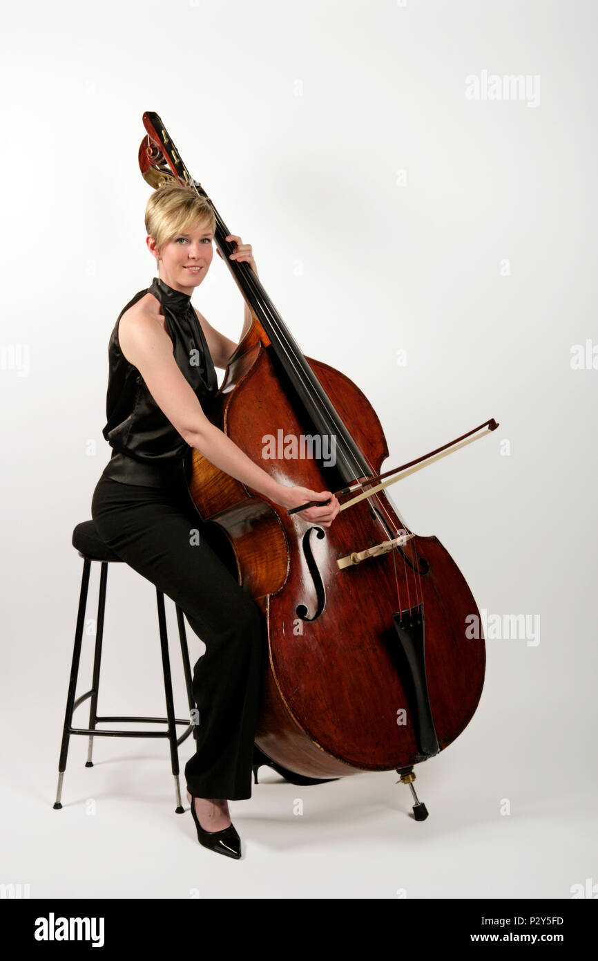 Generic - Female Double Bass player Model release - Kylie Davies Stock ...