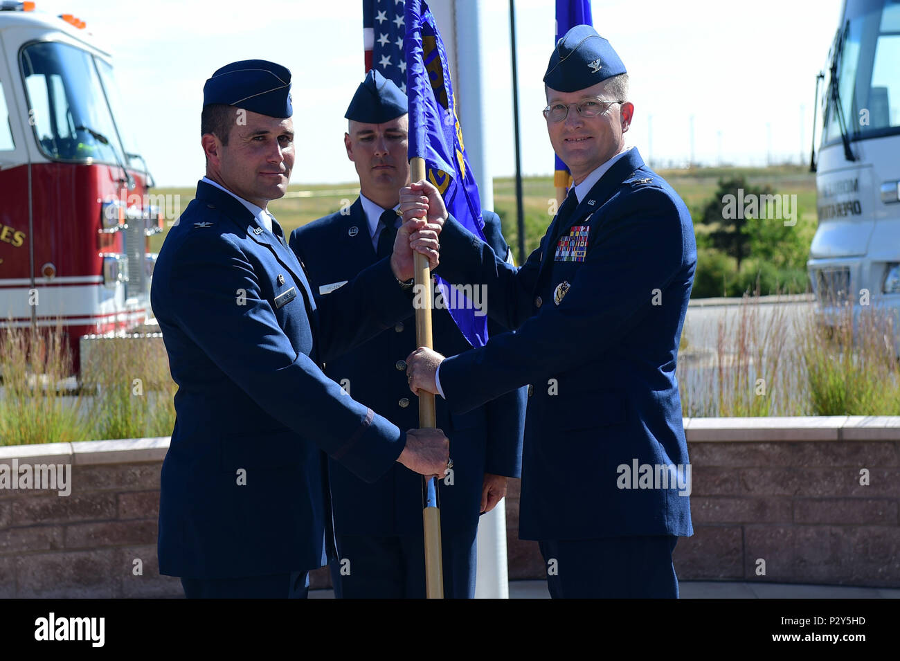 Col. Shawn Thompson, Commander of the 460th Mission Support Group ...