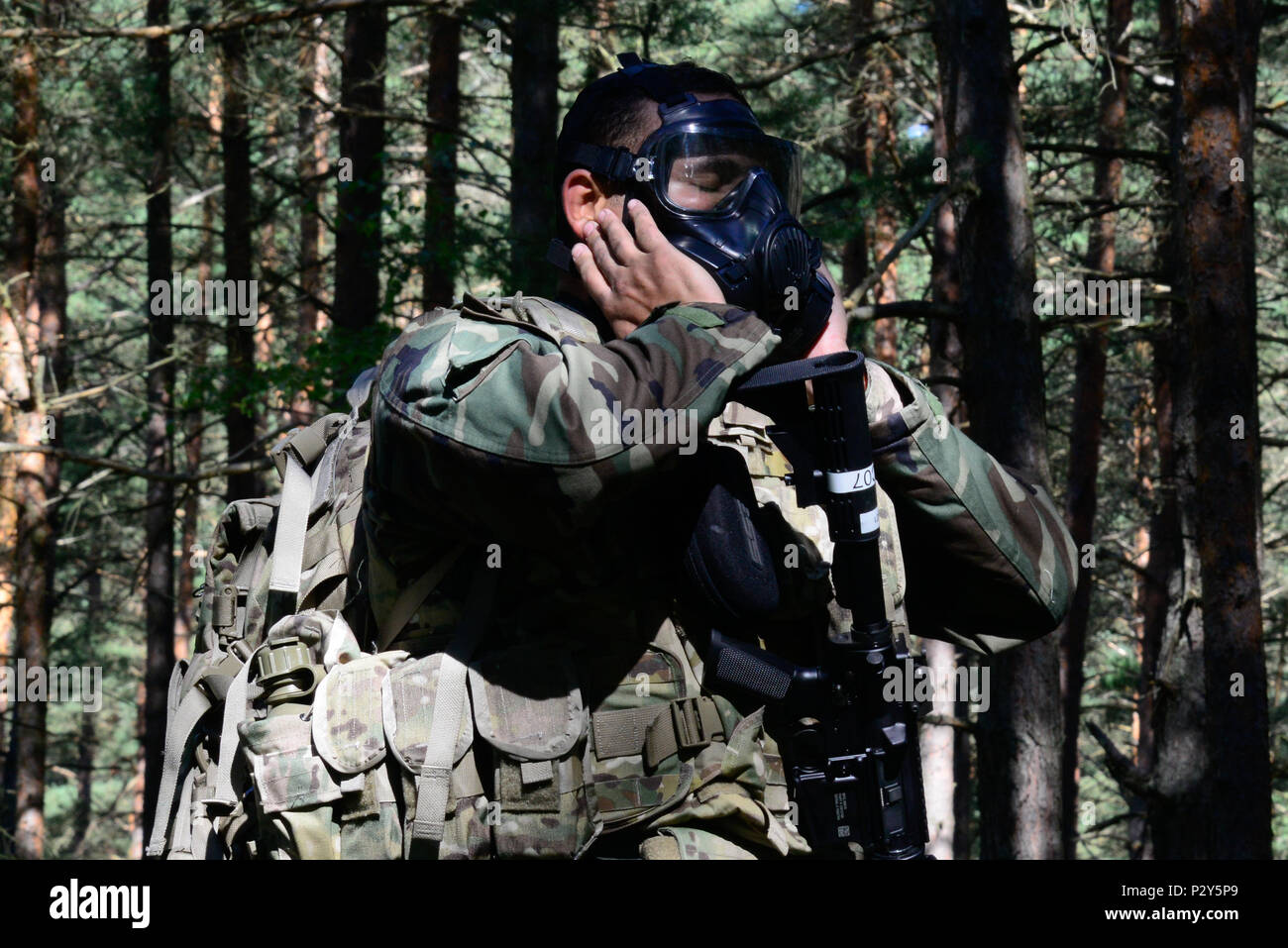 U.S. Army Spc. Jordan Vitalien, assigned to the 12th Combat Aviation ...