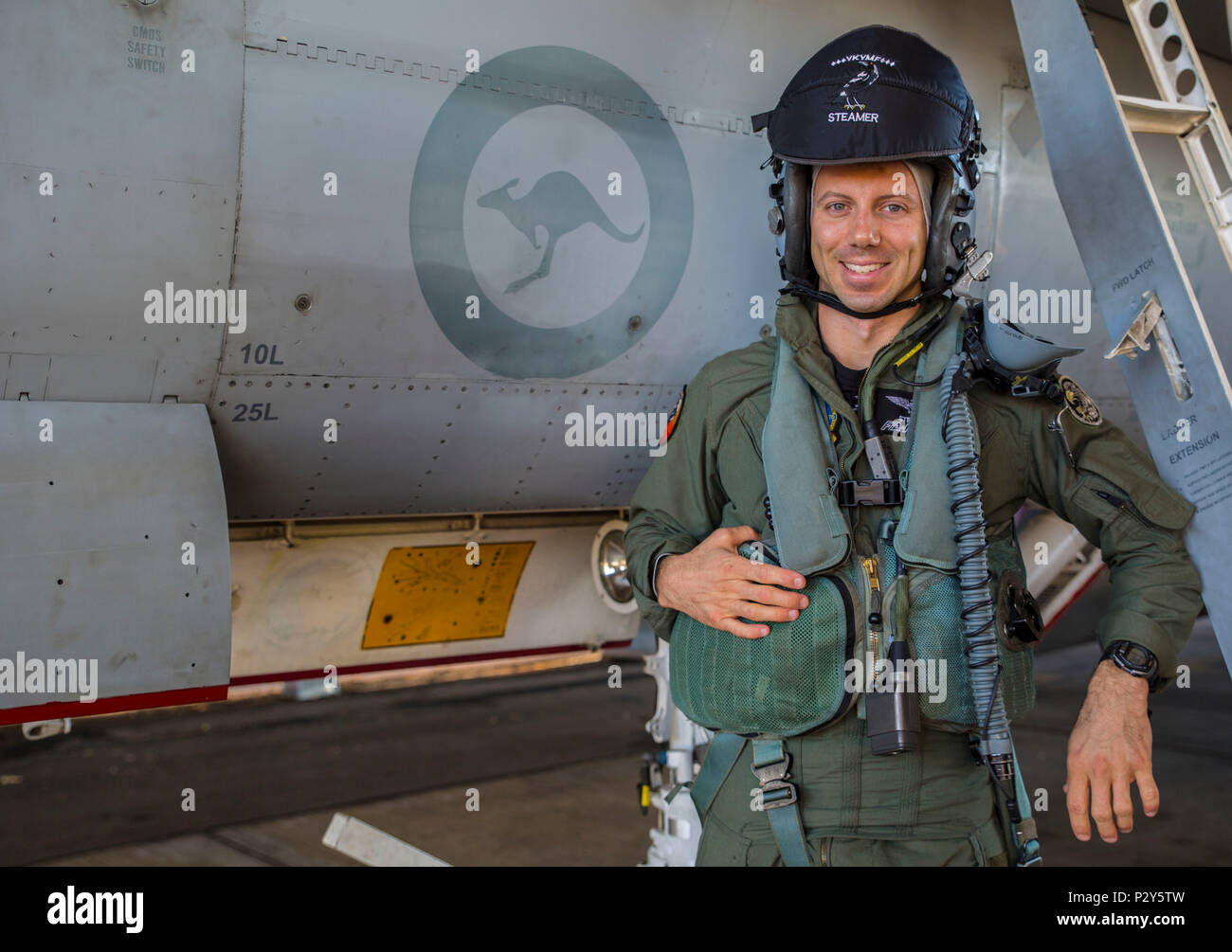 U.S. Marine Corps Maj. Alexander Goodno, Marine exchange pilot with the ...