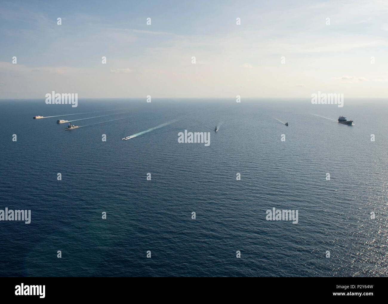 160806-N-SU278-284 JAVA SEA (Aug. 6, 2016) Ships participating in ...