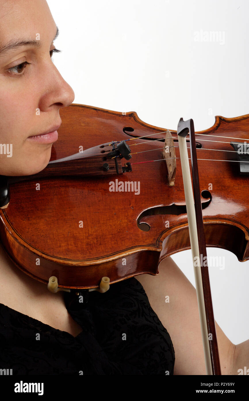 Generic - Viola player playing with the bow Stock Photo - Alamy