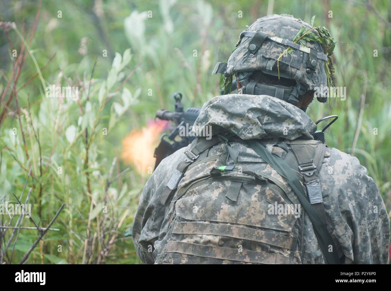 A paratrooper of 3rd Battalion, 509th Parachute Infantry Regiment, 4th ...