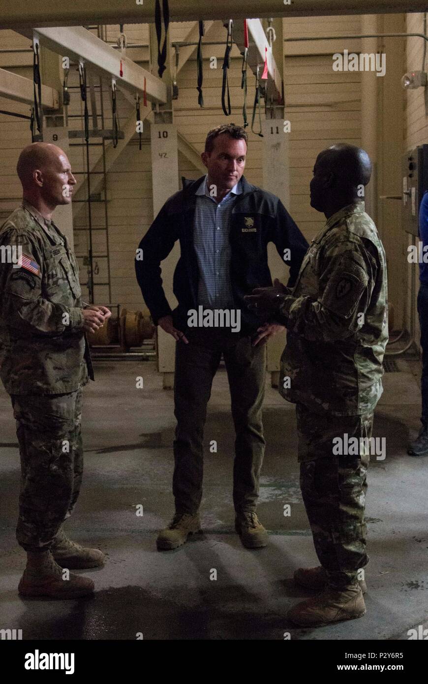Secretary of the Army Eric Fanning,Col. Scott Green, commander of 4th ...