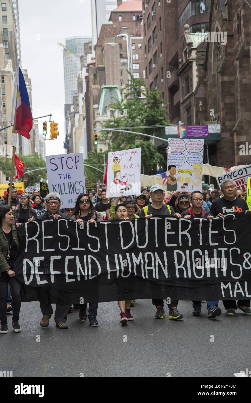 Mostly young Philippine Americans protest the dictatorial strong man ...