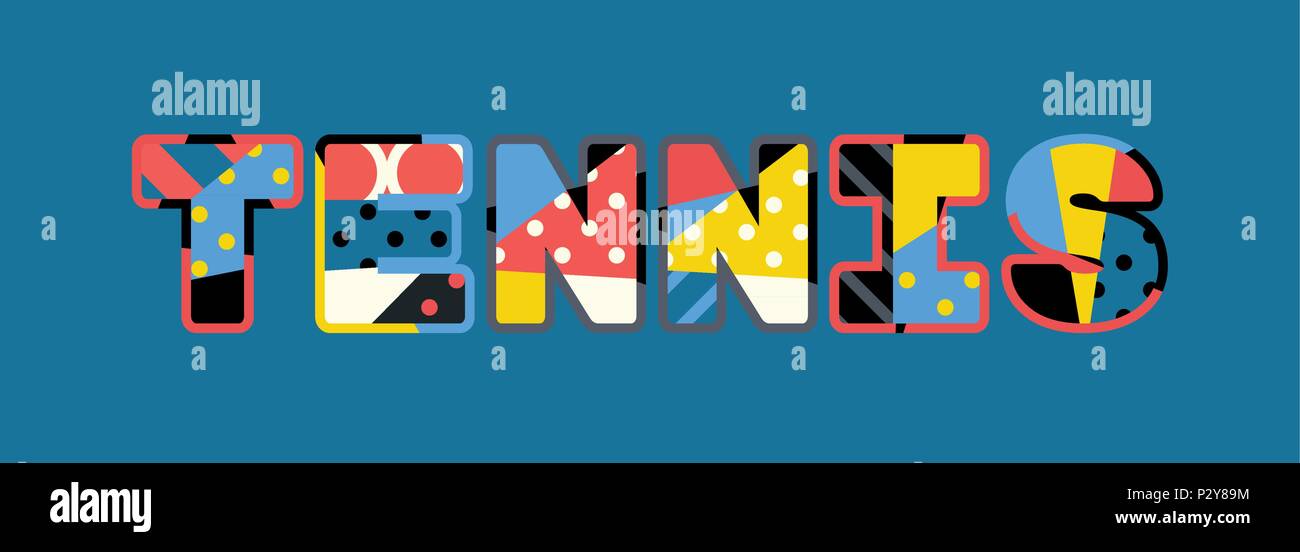 Tennis word Stock Vector Images - Alamy
