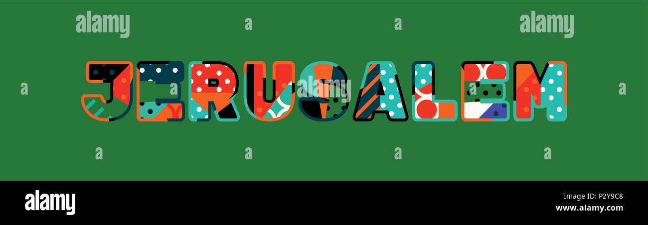 The holy city of jerusalem Stock Vector Images - Alamy