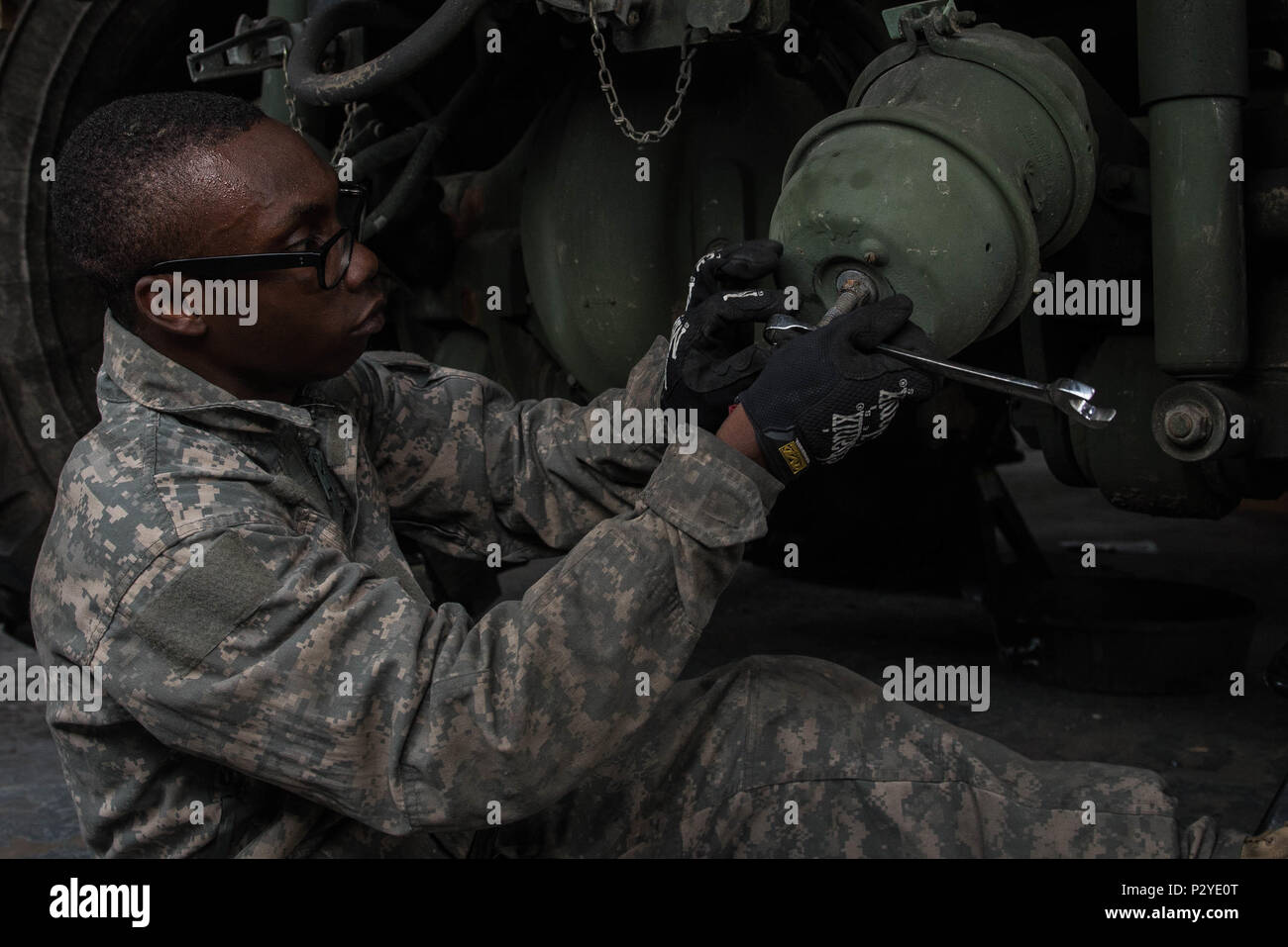 U.S. Army Pfc. Trevis Rodney, 10th Battalion 149th Seaport Operations ...