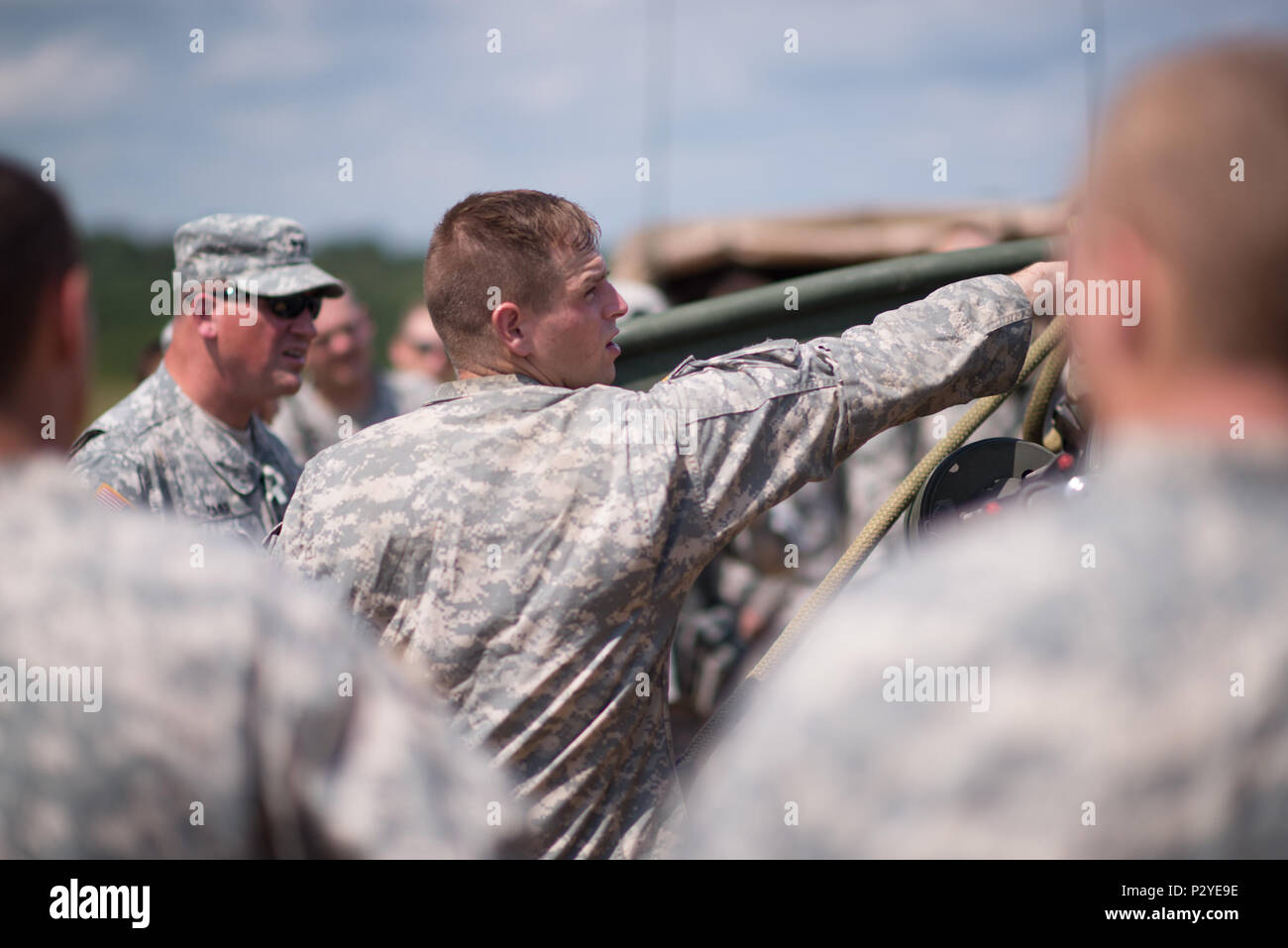 Indiana State Adjutant General Maj. Gen. Courtney Carr talks to Alpha ...