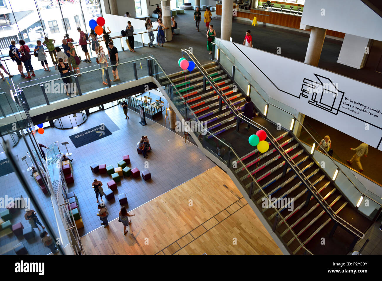 Inside the 1867 concert hall refurbished foyer space hi-res stock ...