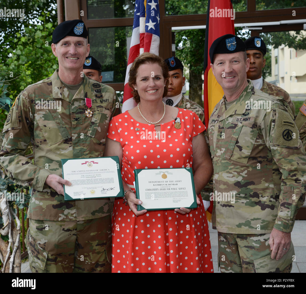 U.S. Army Col. Layton G. Dunbar Jr. and his wife Kate were presented ...
