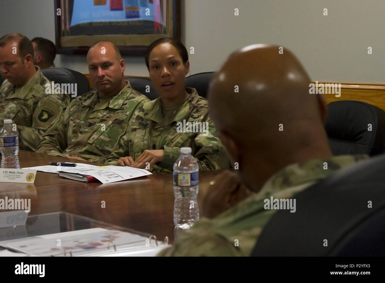 Lt. Col. Wally Vives-Ocasio, commander for the 101st Special Troops ...