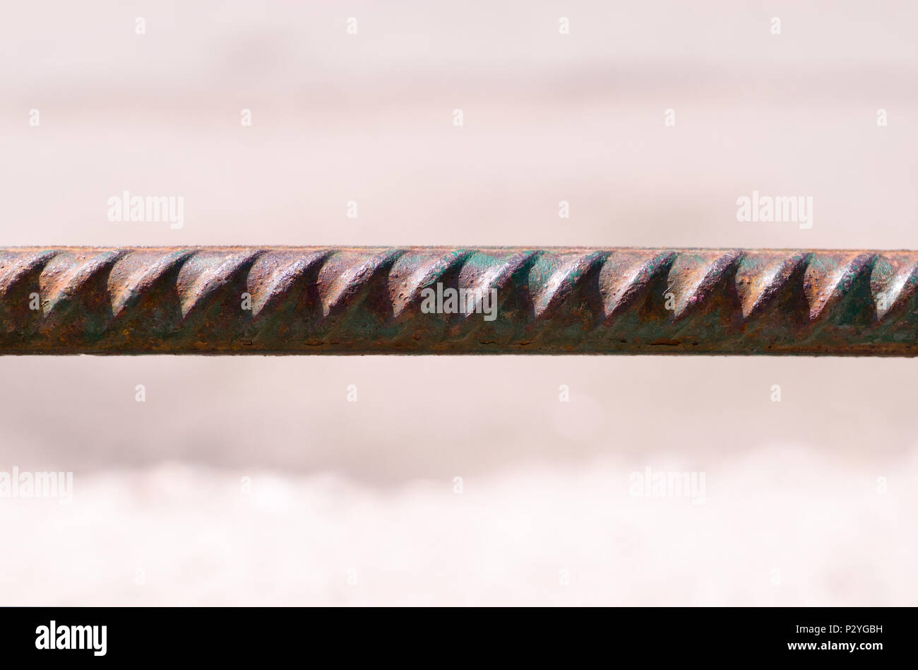 long rusty steel rod, armature. industrial Stock Photo - Alamy