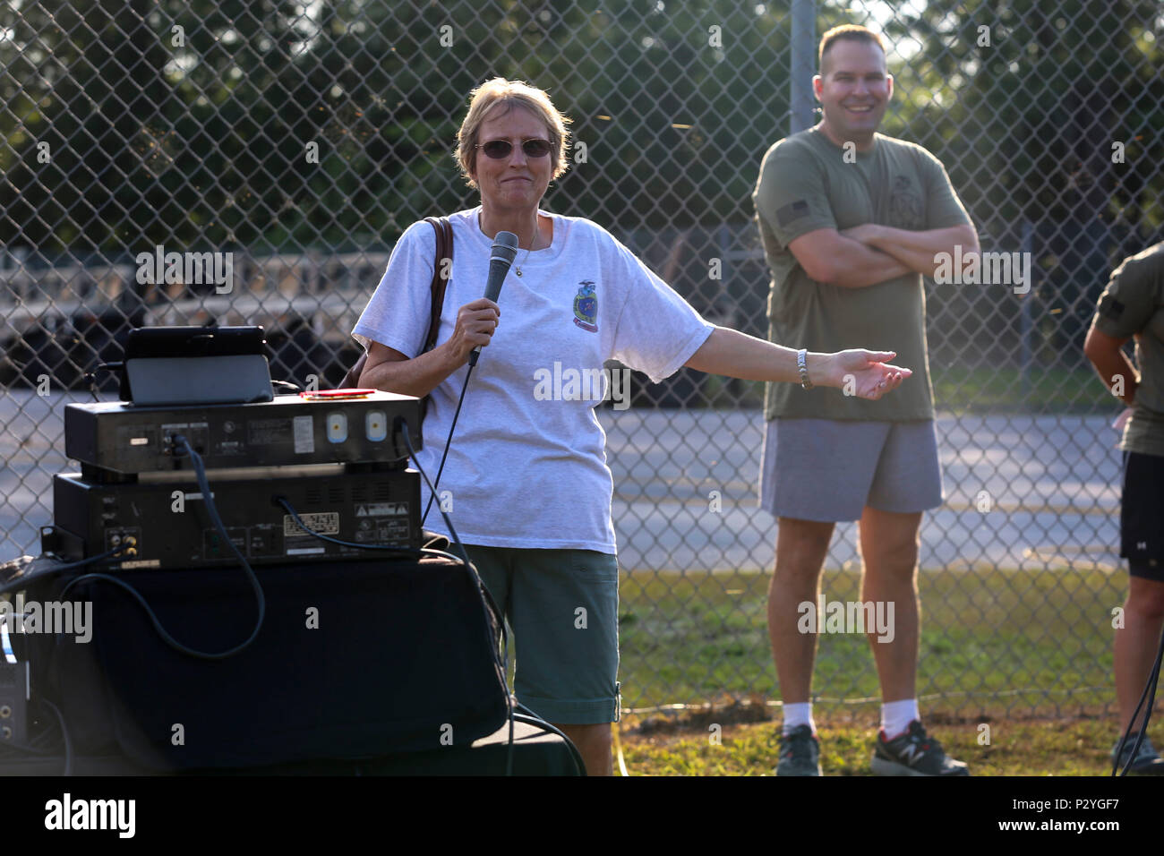 Cindy Pyeatt, the mother of Sgt. Lucas Pyeatt, addresses the ...