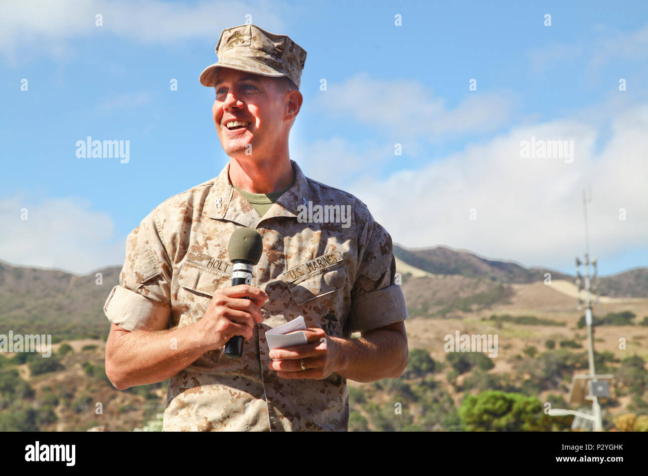 U.S. Marine Corps Col. Jeff Holt, Commanding Officer, School of ...