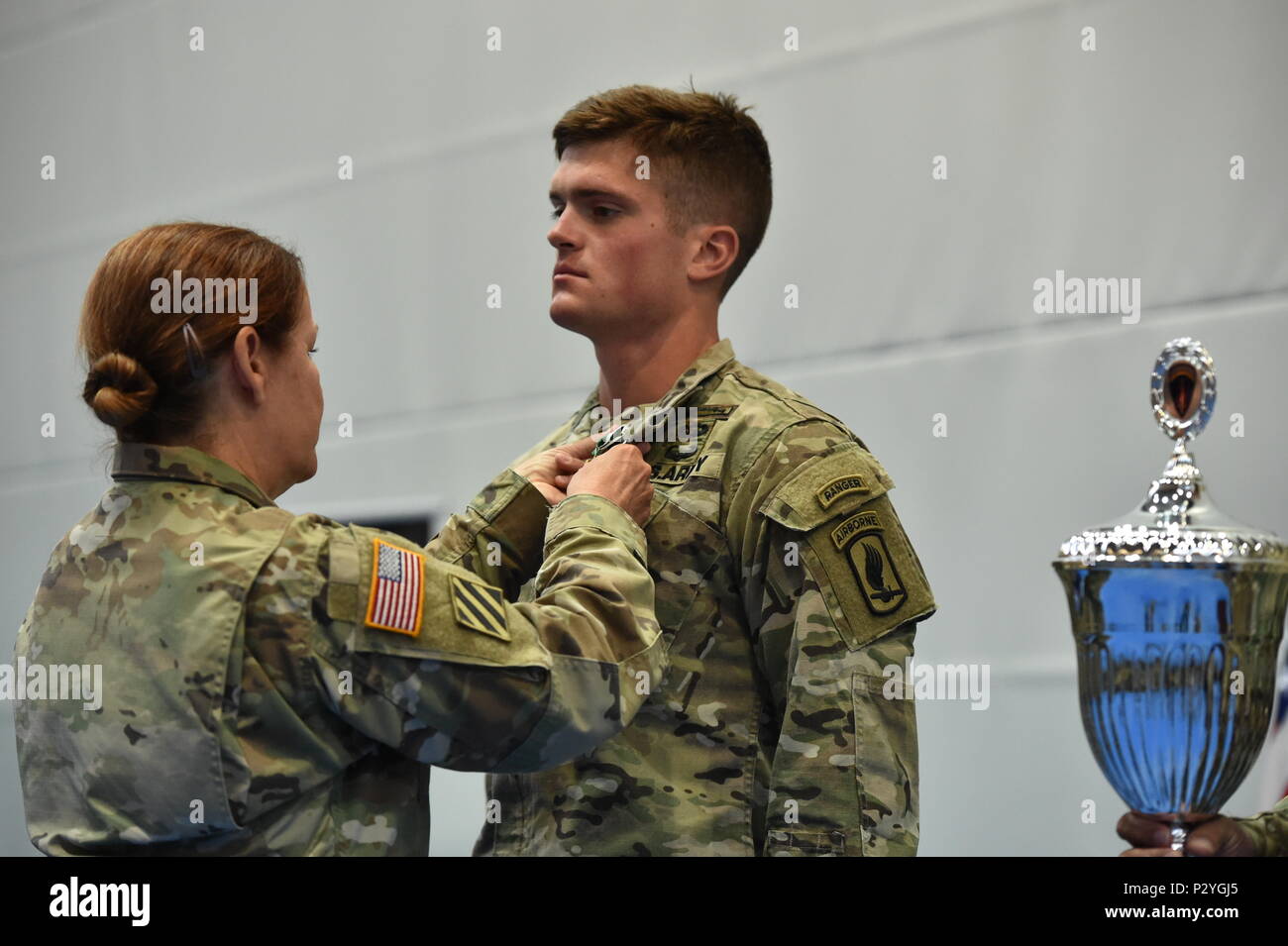 GRAFENWOEHR, Germany - 1st Lt. Kendall Ward (right) of the 173rd ...