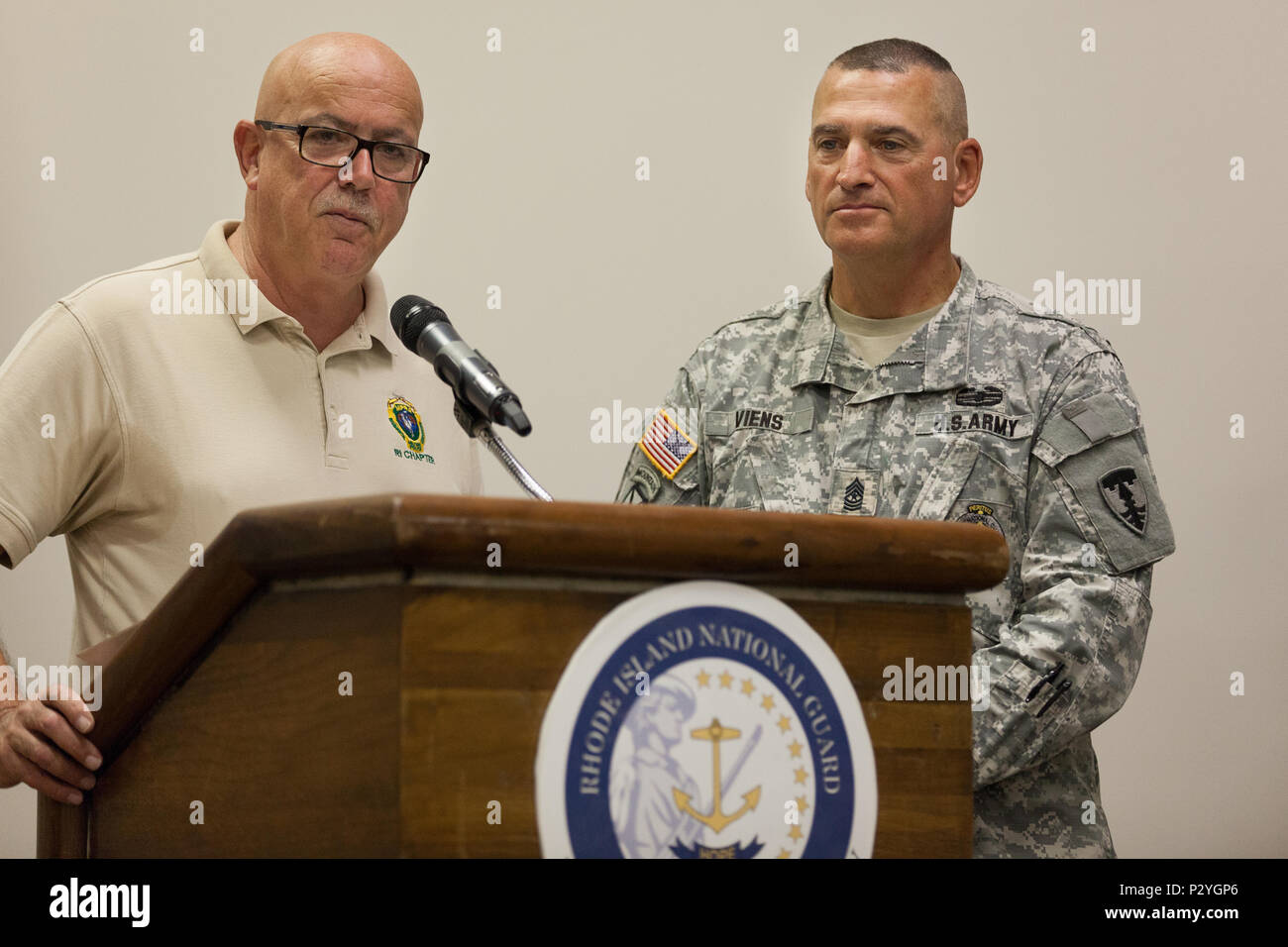 Command Sgt. Maj. (Ret.) Thomas Rezendes, thanks Sgt. Maj. Raymond ...