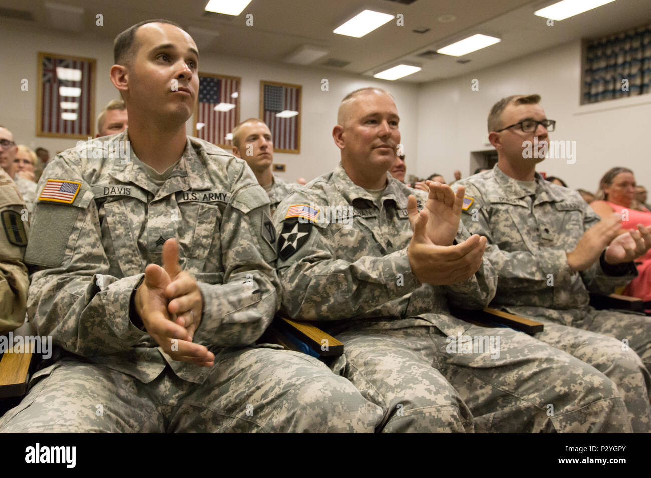 Members of the graduating Basic Military Police Course (BMPC) clap ...