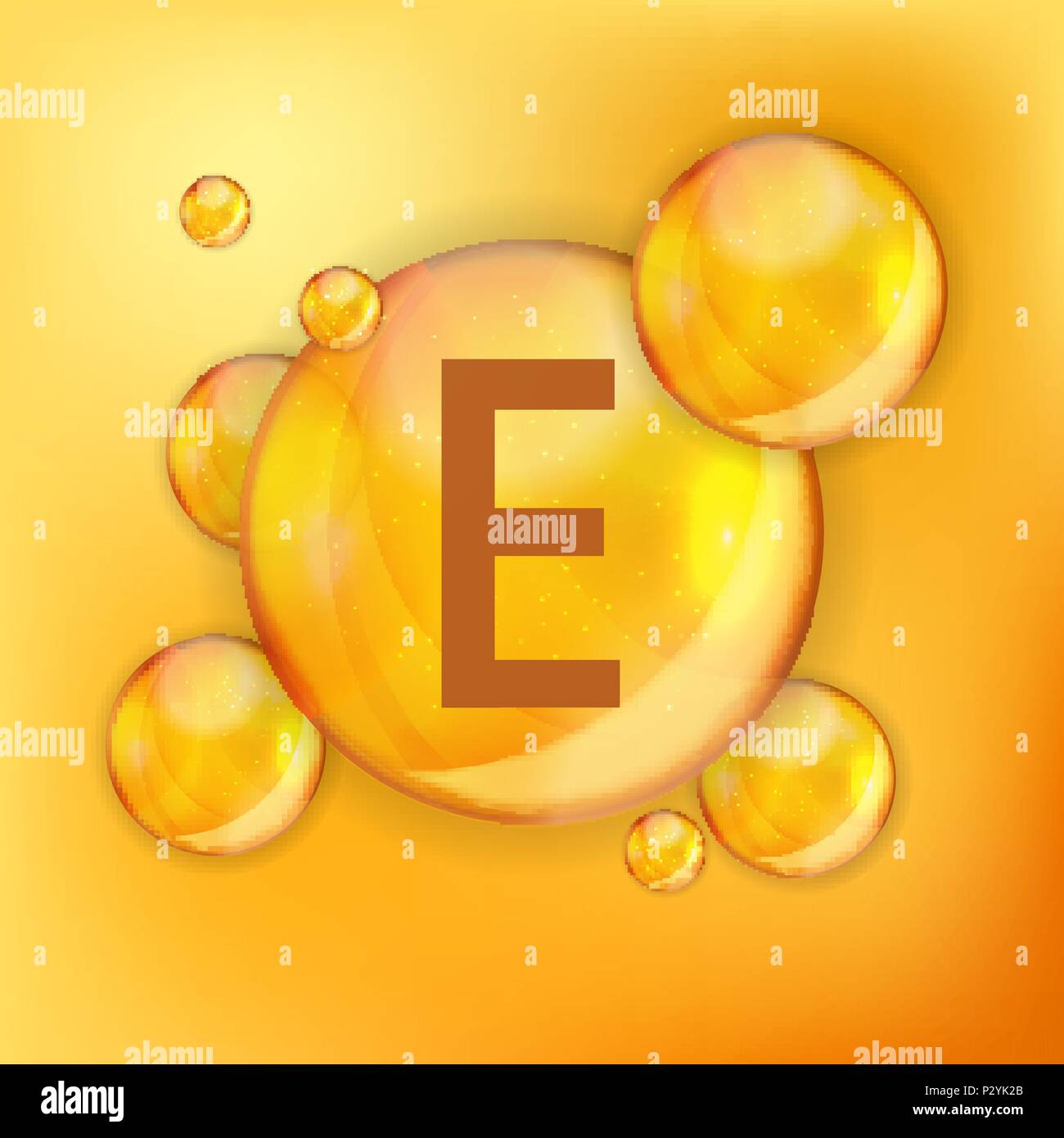 Vitamin E Icon Antioxidant. Vector Illustration Stock Vector Image ...