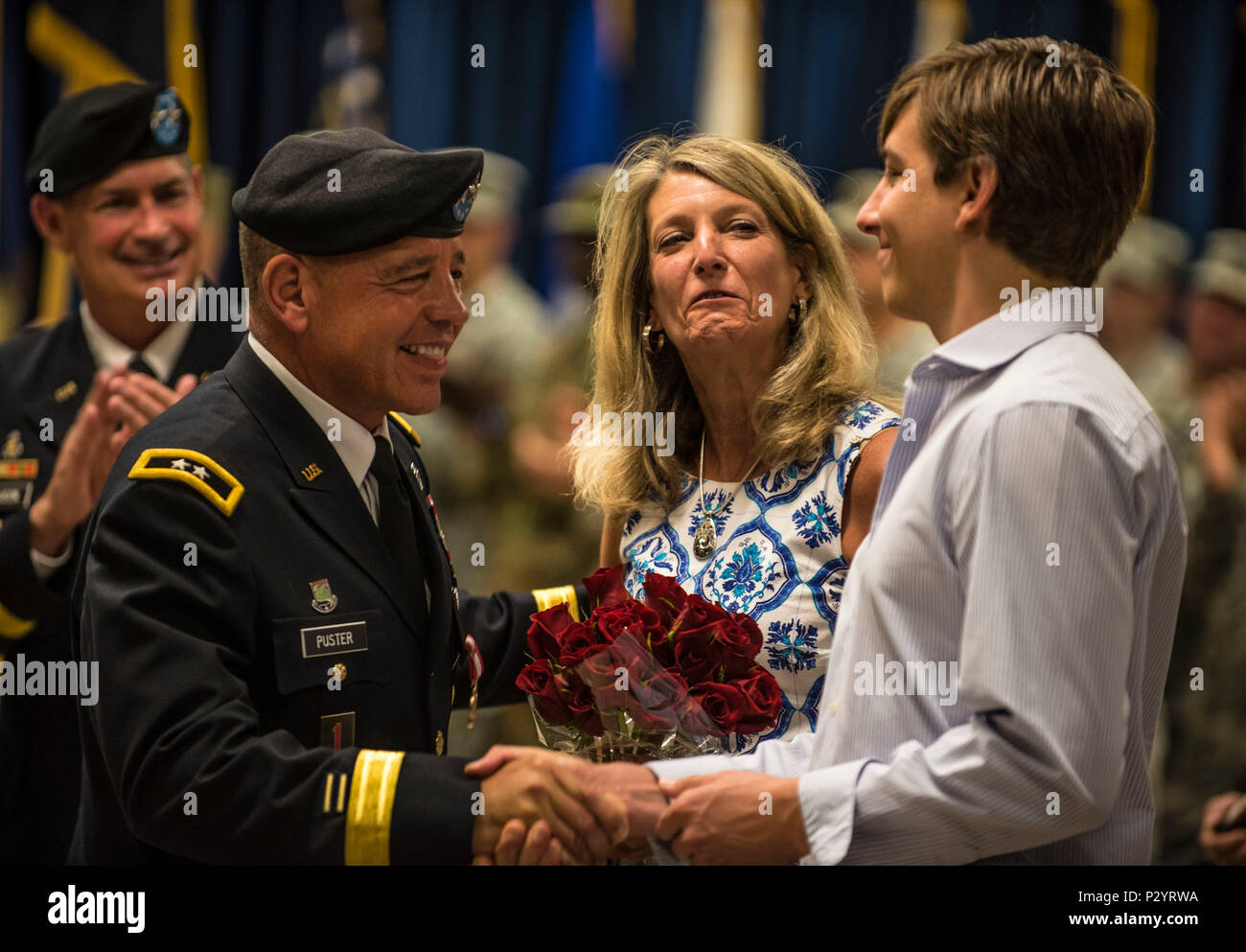 Maj. Gen. (ret.) David Puster thanks his family for their contributions ...