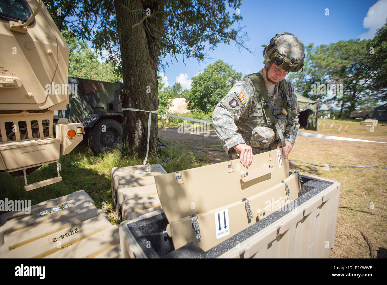 U.S. Army Spc. Joseph Callaway, 89th Sustainment Brigade, Belton, Mo ...