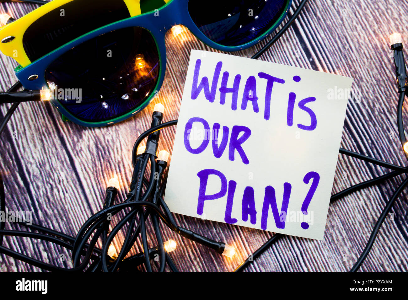 What is our Plan future concept on white paper. some black lights are ...