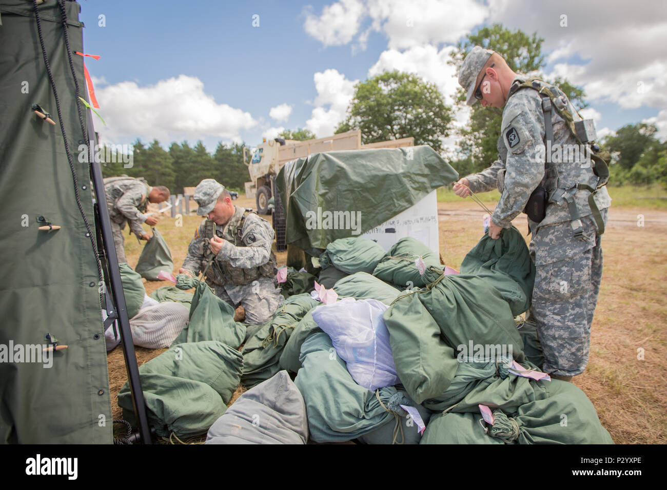 U.S. Army Sgt. Heath Tiblow (right), 47th Combat Support Hospital ...