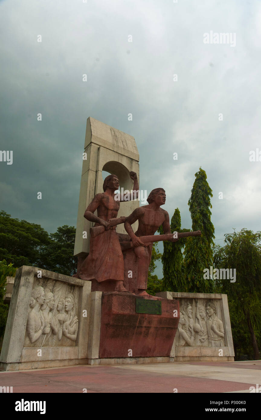 Sabas Bangladesh, a sculpture at the Rajshahi University campus ...