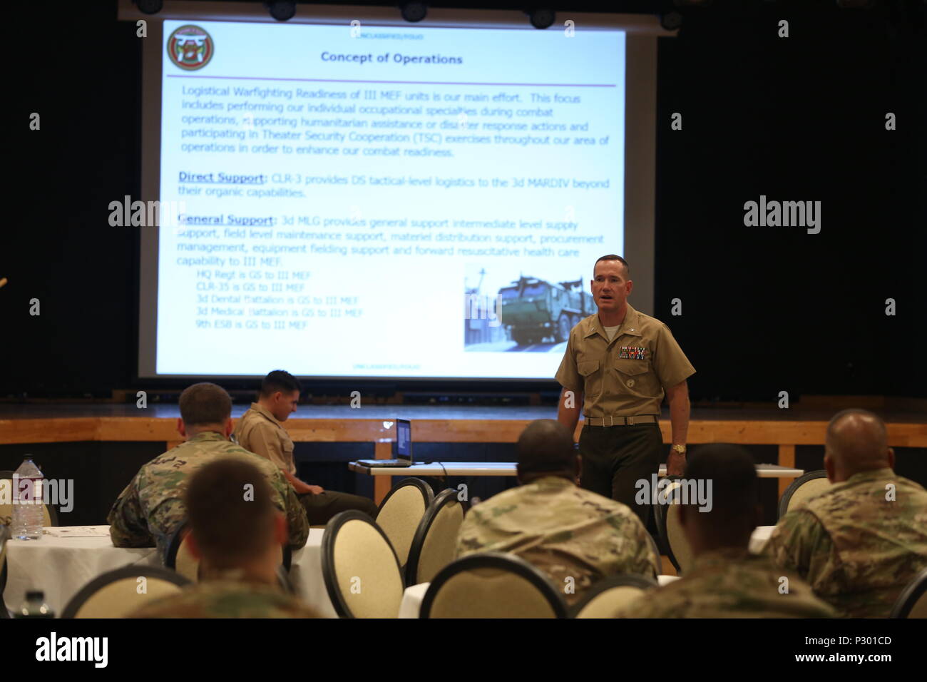 U.S. Marine Corps Lt. Col. Luke Holian with 3D Maintenance Battalion ...
