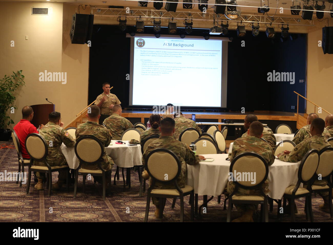 U.S Marine Corps Maj. Hunt with 3D Marine Logistics Group teaches U.S ...
