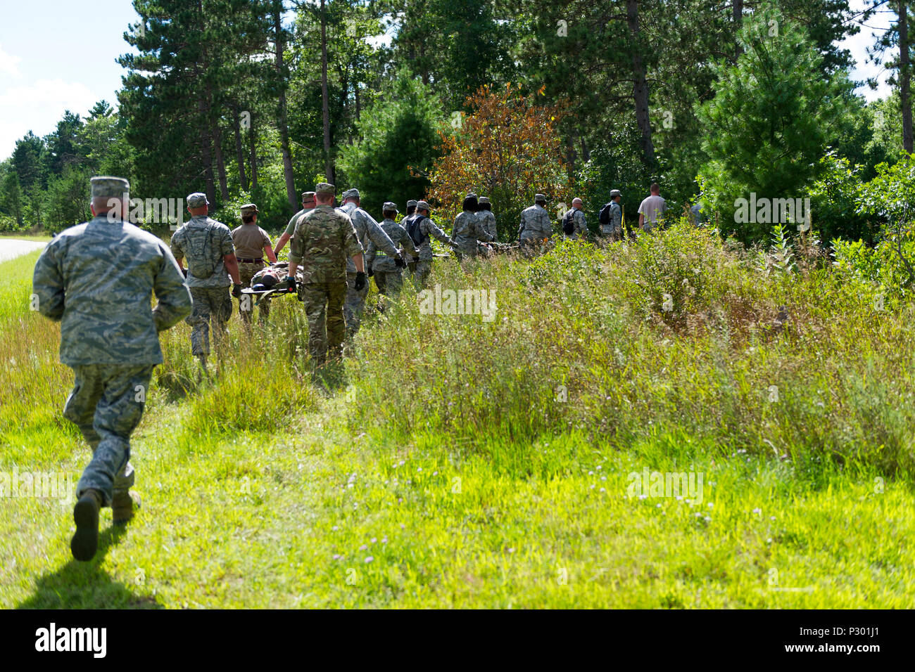 U.S. Airmen and British Royal Air Force medical personnel participate ...