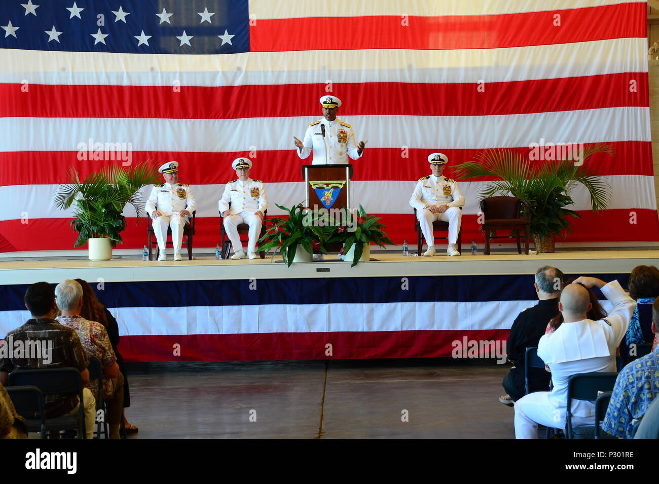160812-N-SS432-052 BARKING SANDS, Hawaii (Aug. 12, 2016) – Rear Admiral ...