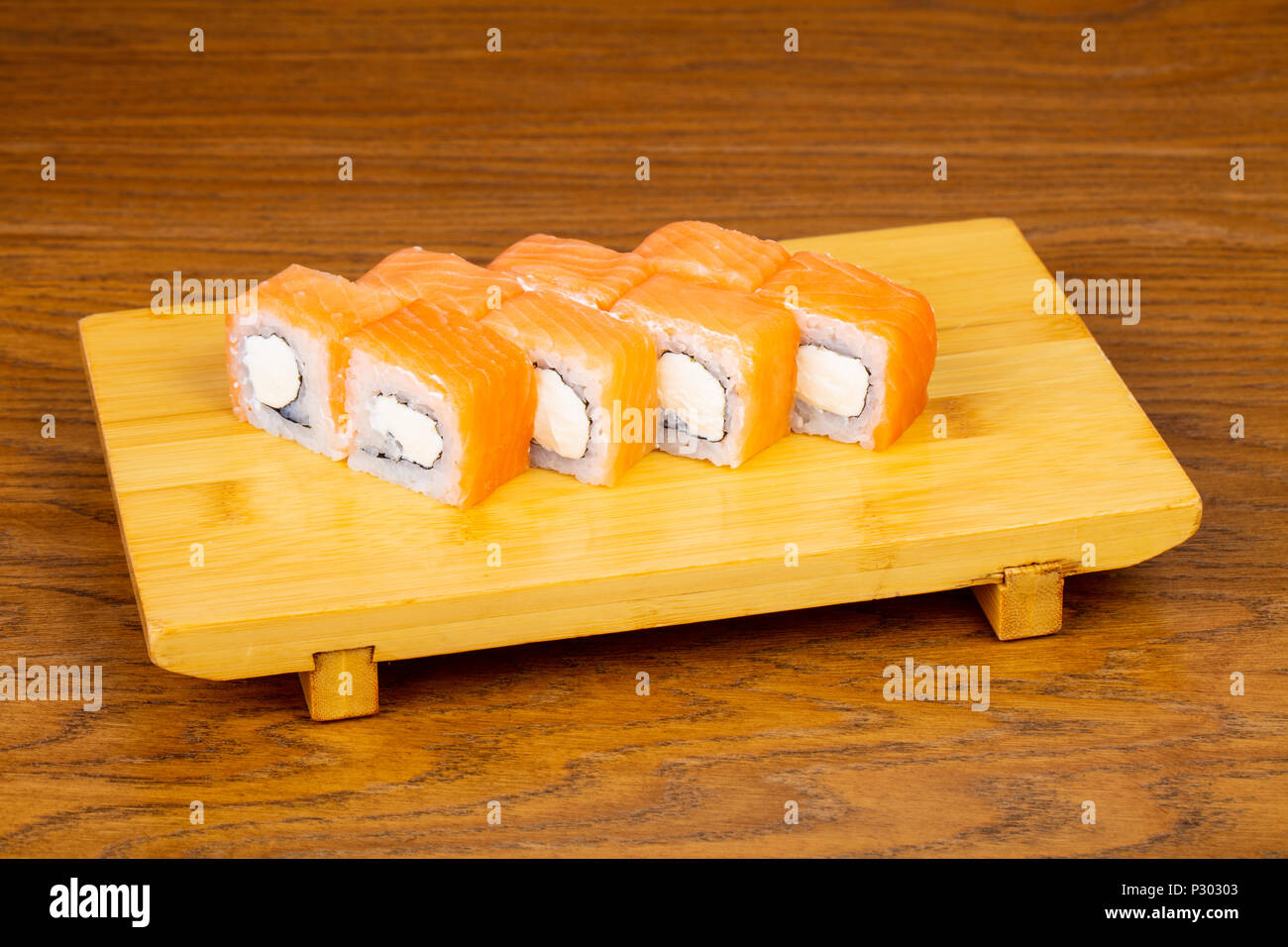 Delicious set of Philadelphia rolls wih cream cheese Stock Photo - Alamy