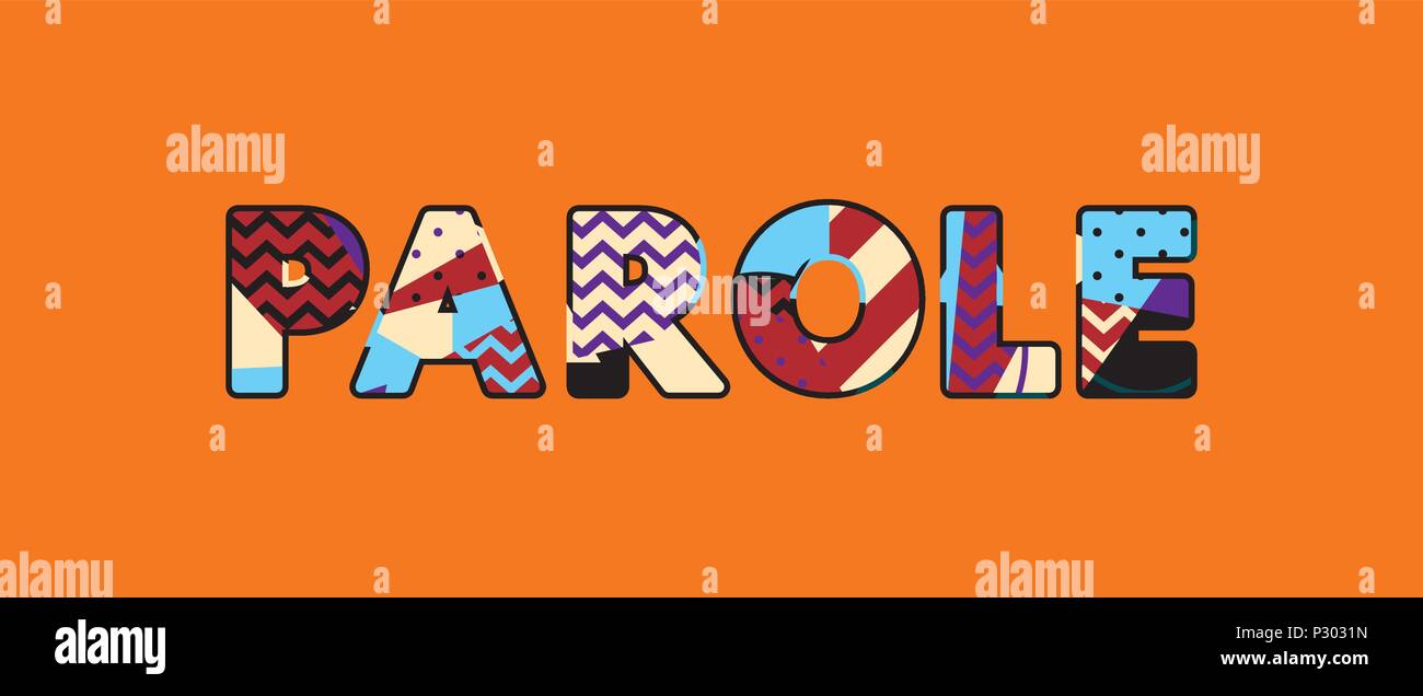 The word PAROLE concept written in colorful abstract typography. Vector ...