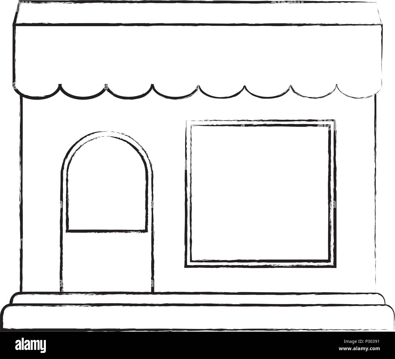 store building icon over white background, vector illustration Stock ...