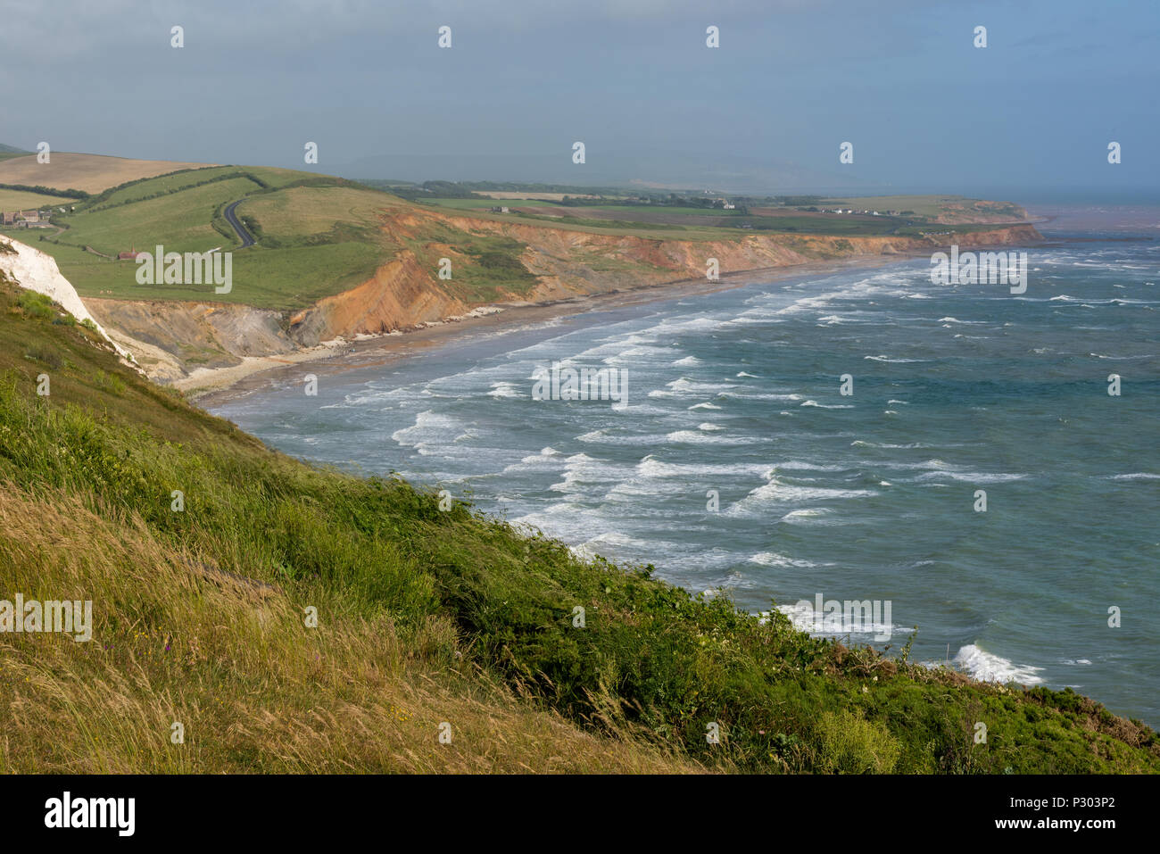 the beautiful and scenic atmospheric shoreline or coastline at Compton ...