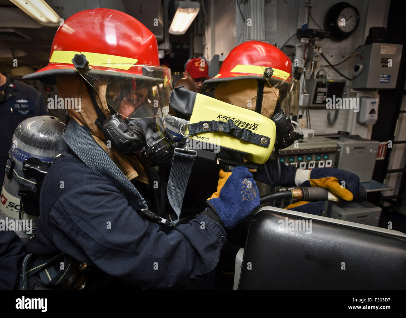 160816-N-KR702-040 PACIFIC OCEAN (August 16, 2016) Damage Controlman ...