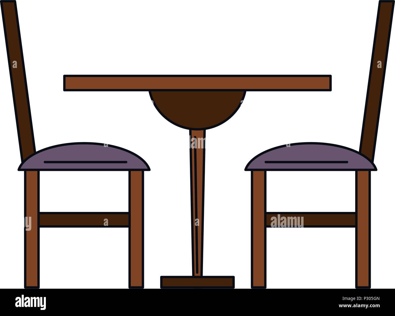 Table and chairs Stock Vector Image & Art - Alamy