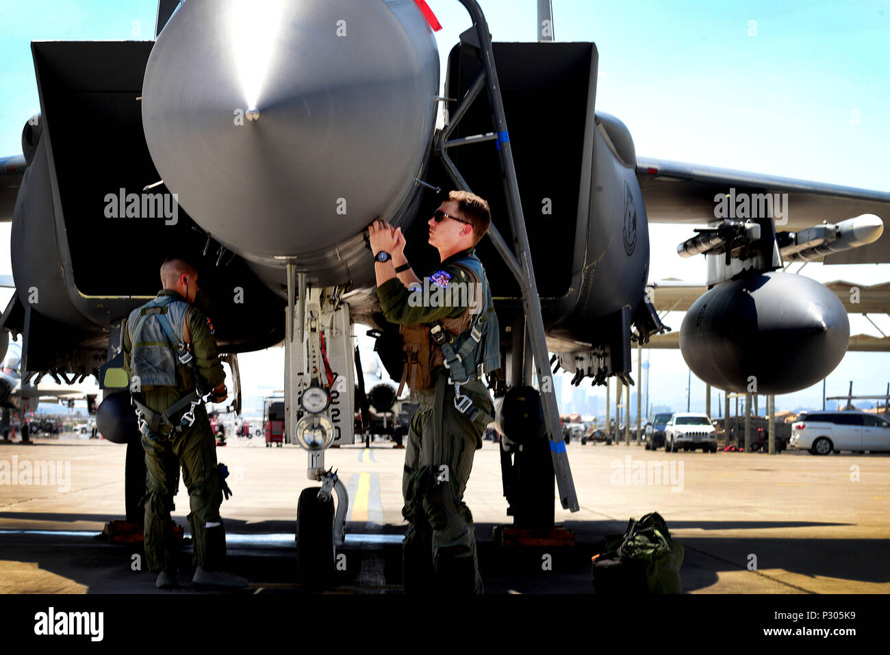 U.S. Air Force 1st Lieutenant Drew Lyons, 492nd Fighter Squadron, F-15E ...