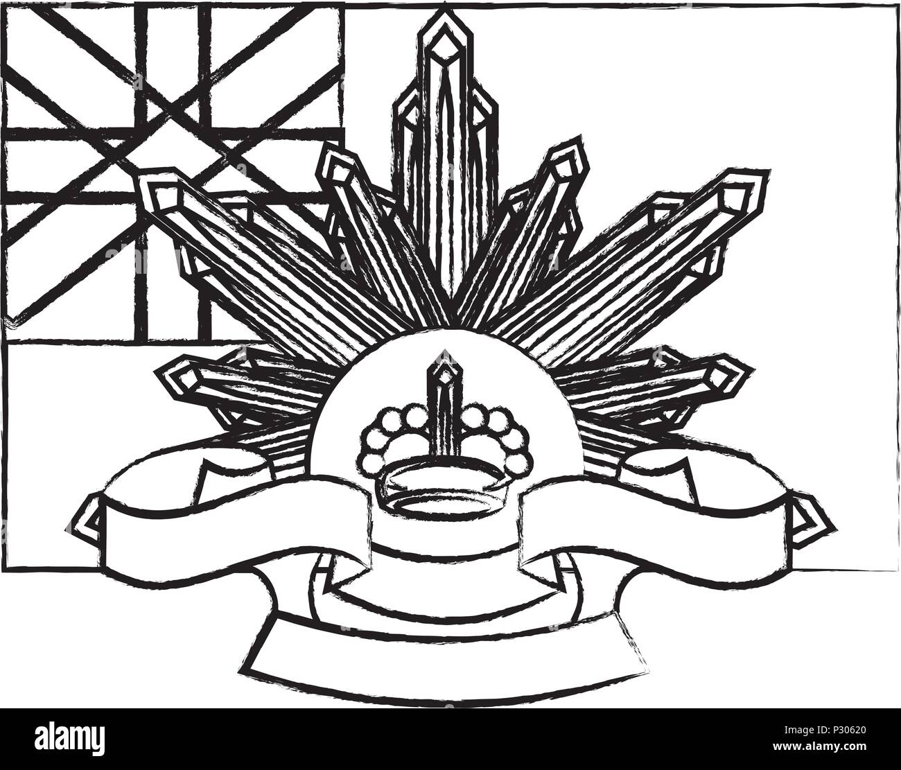 Australian Army Rising Sun Vector Logo
