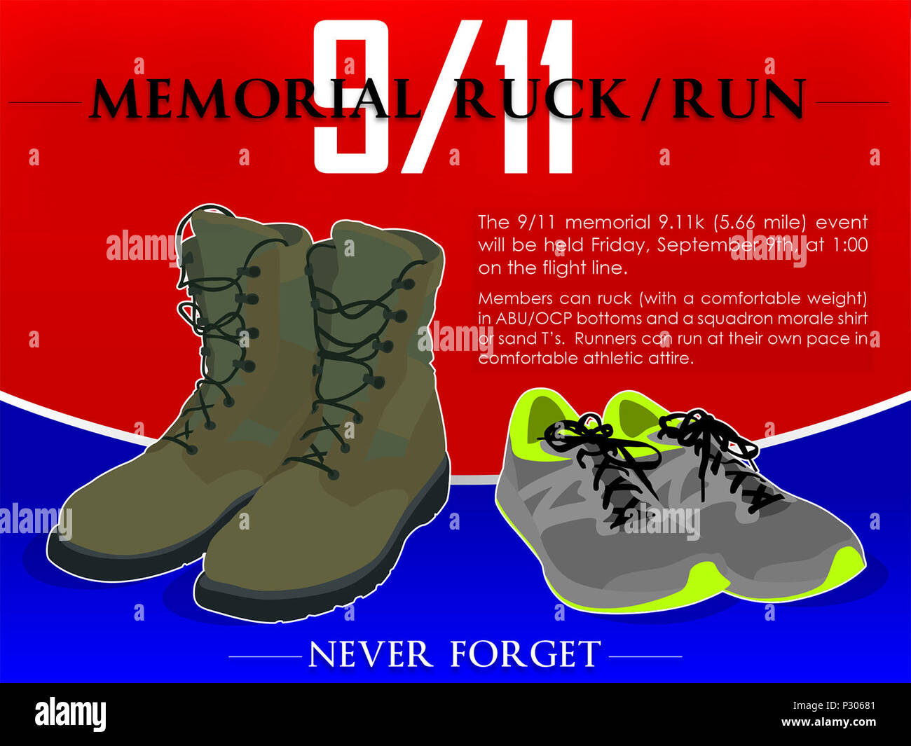 E-mail flyer for Malmstrom AFB 9/11 memorial event Stock Photo - Alamy
