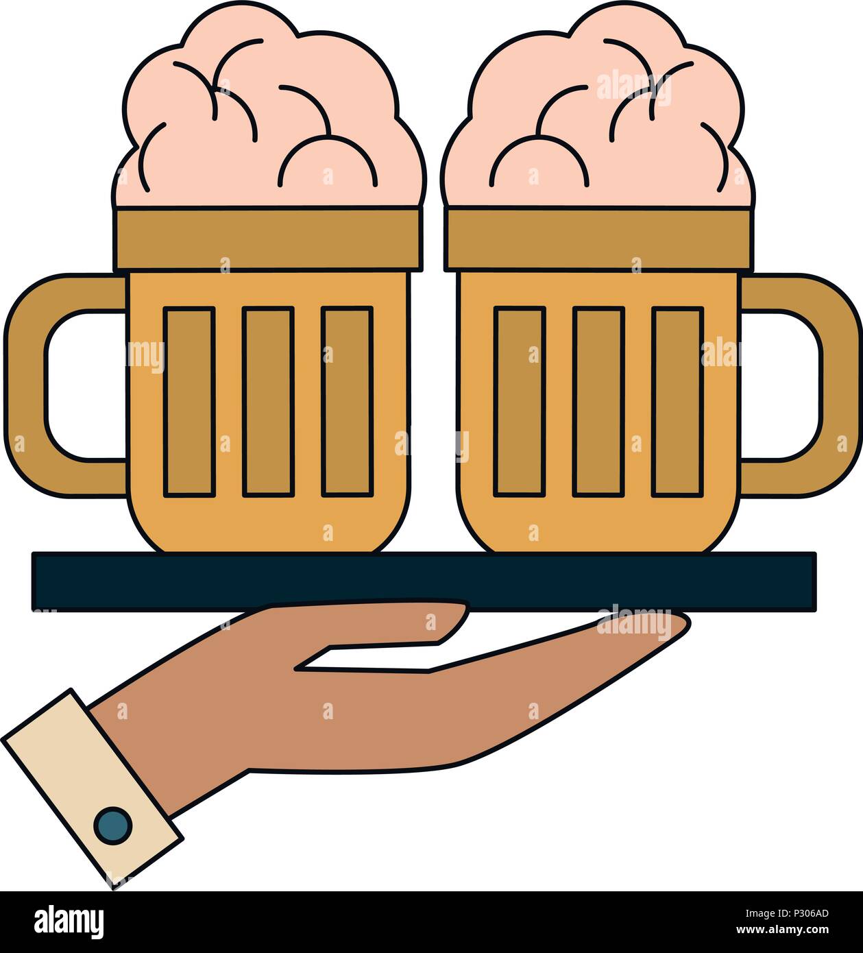 Hand holding mug fresh Stock Vector Images - Alamy