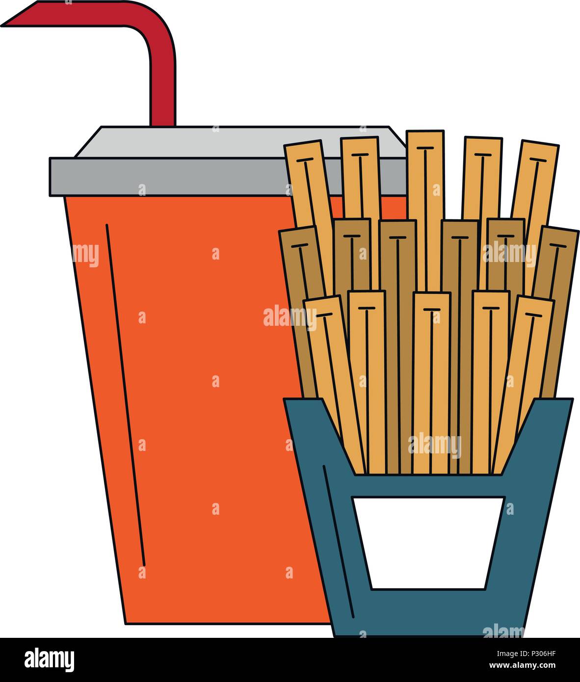 Soda and french fries Stock Vector Image & Art - Alamy
