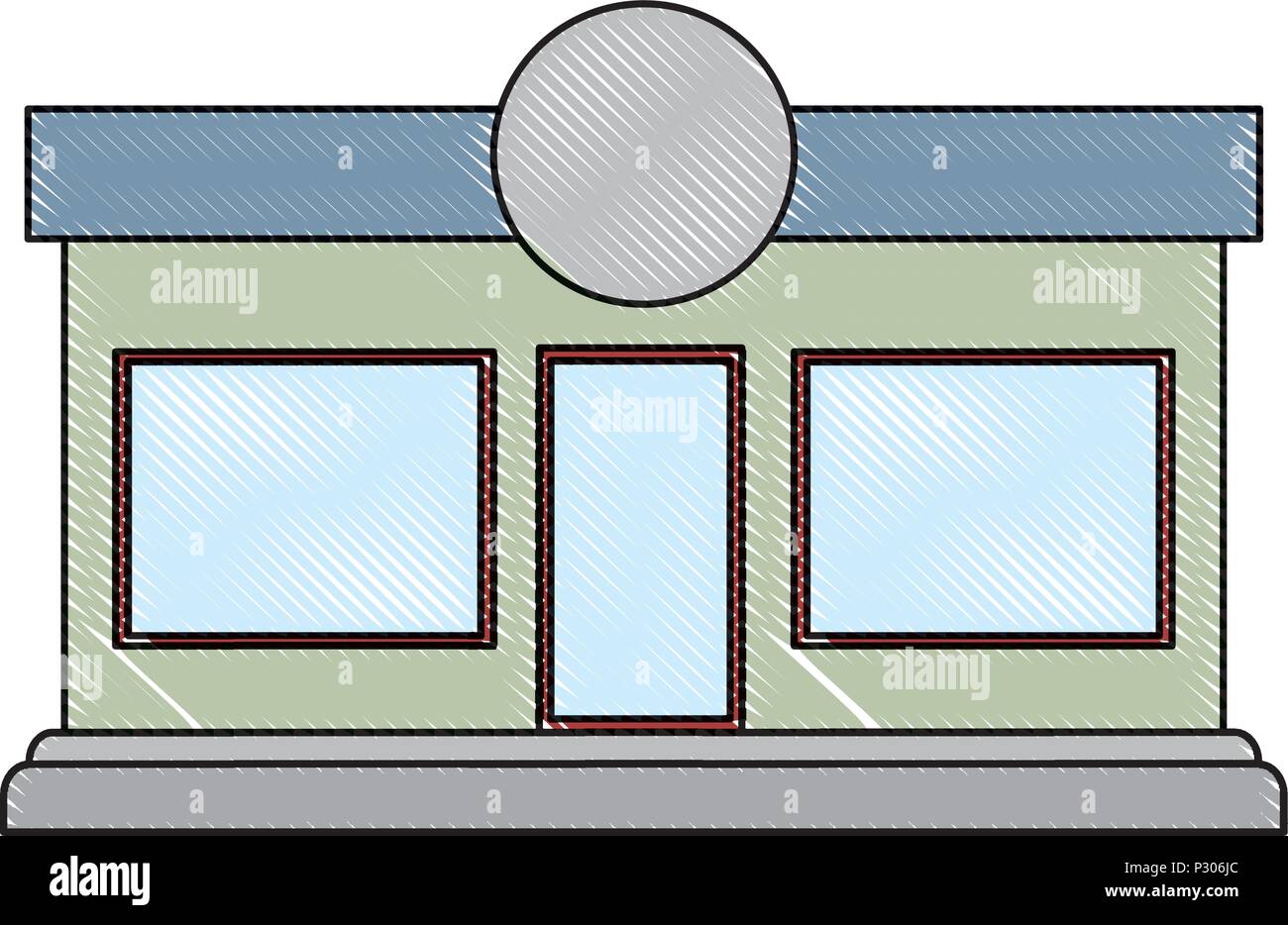 shop icon over white background, colorful design. vector illustration ...